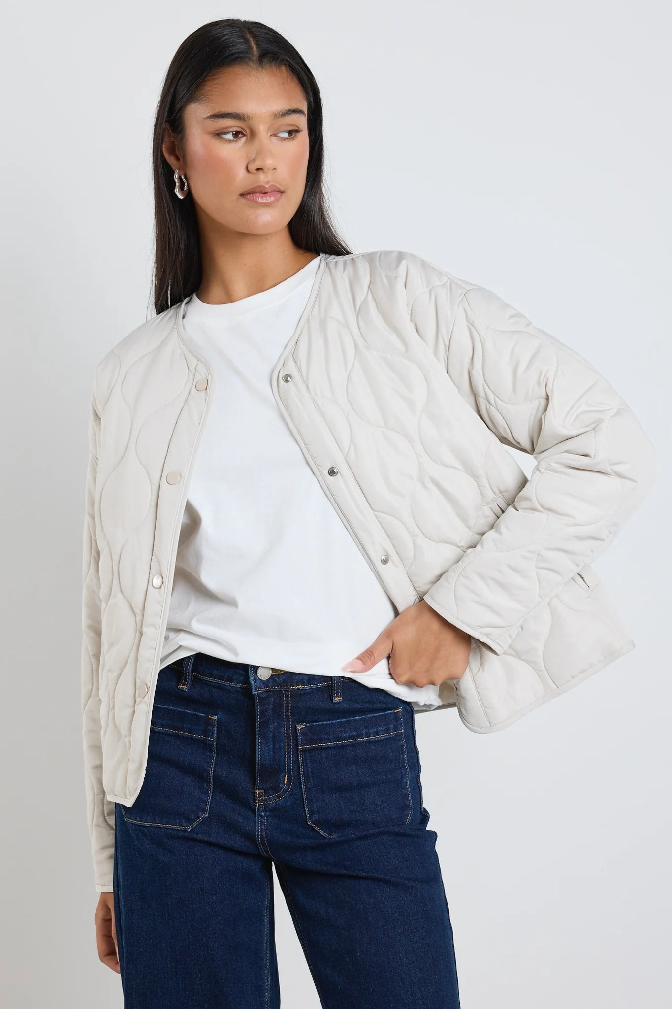Stories Be Told Apex Collarless Puffer Jacket – Shed Boutique Style